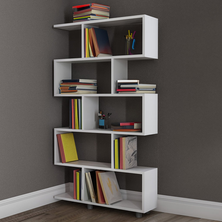 Ivy Bronx Krisandra Geometric Bookcase | Wayfair